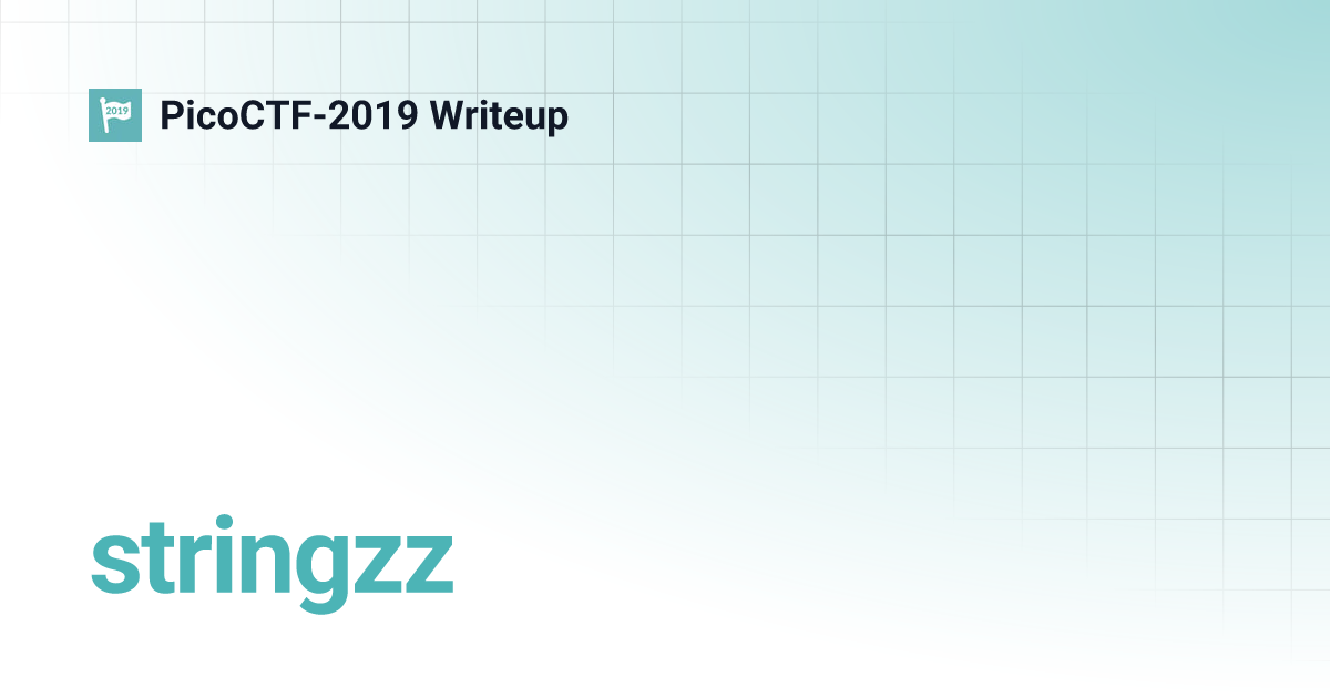 stringzz | PicoCTF-2019 Writeup